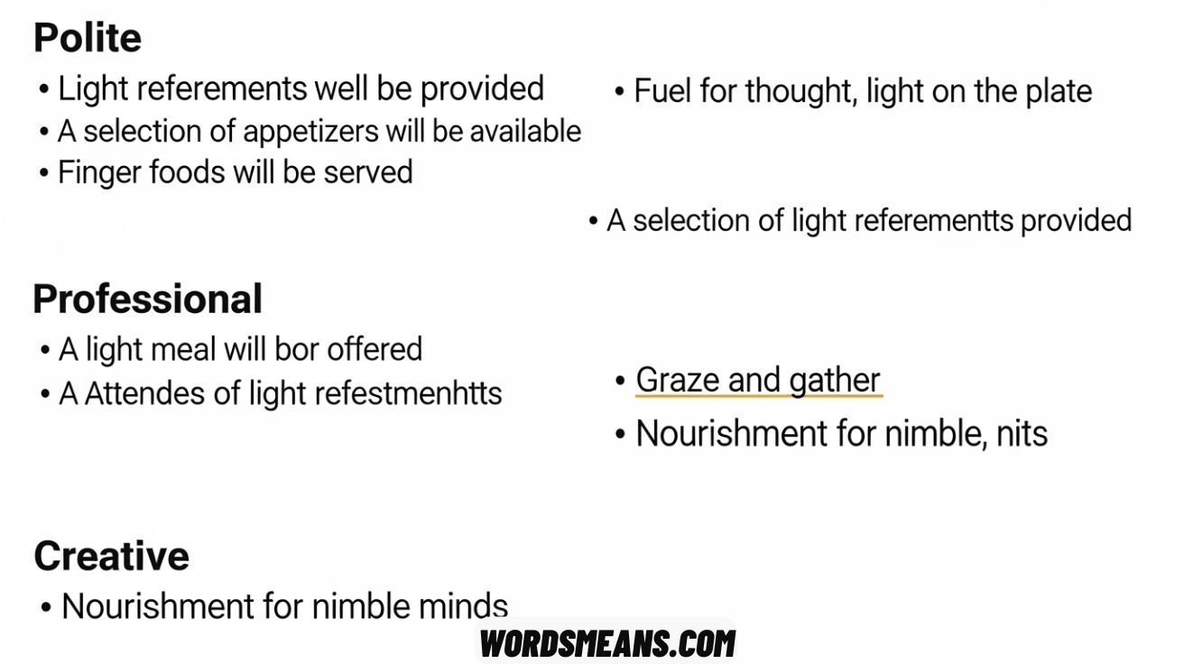 45 How to Say Light Food Will Be Served – Polite, Professional