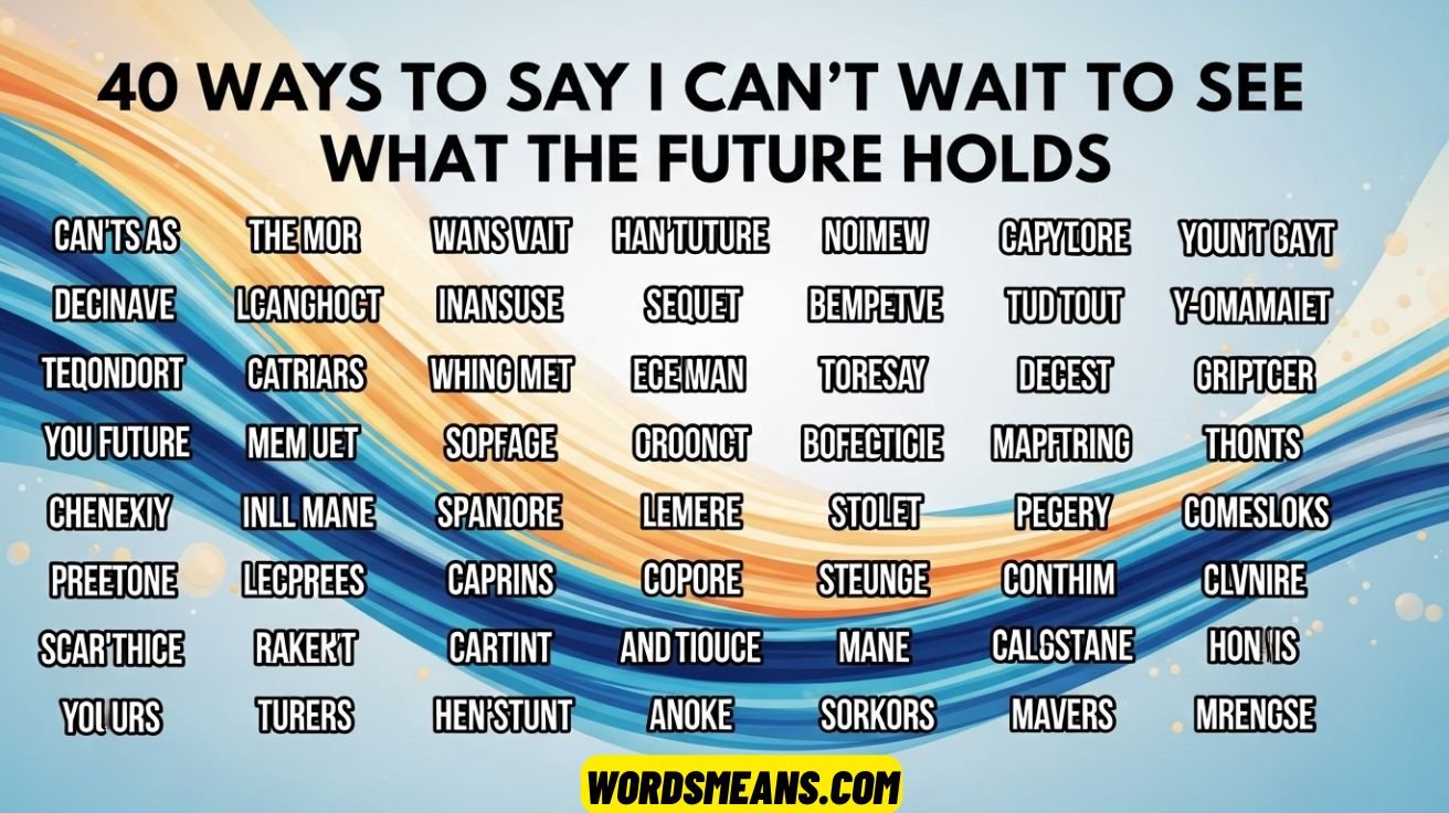 40 Ways to Say I Can't Wait to See What the Future Holds