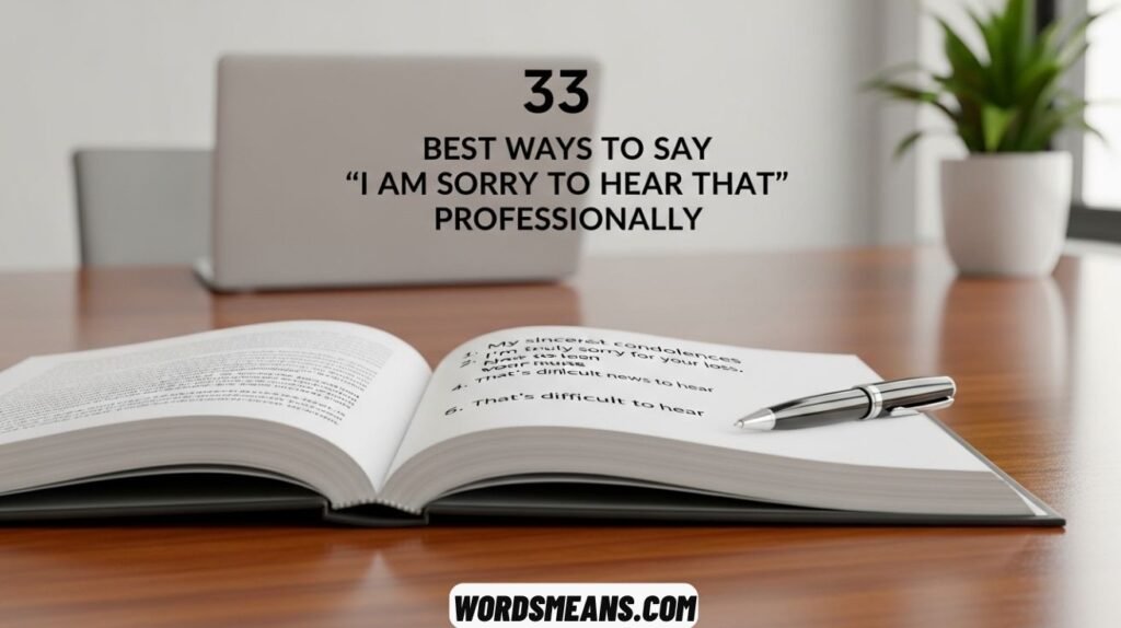 33 Best Ways to Say “I Am Sorry to Hear That” Professionally