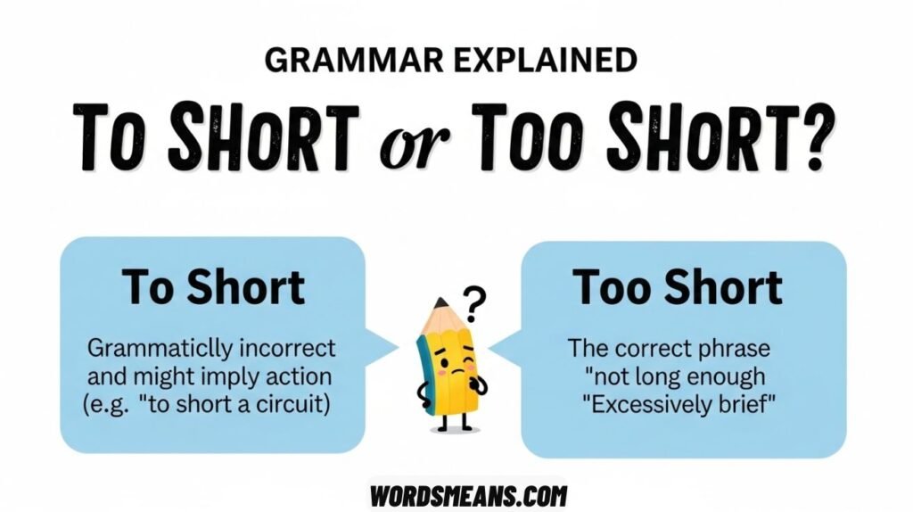 To Short or Too Short? Grammar Explained